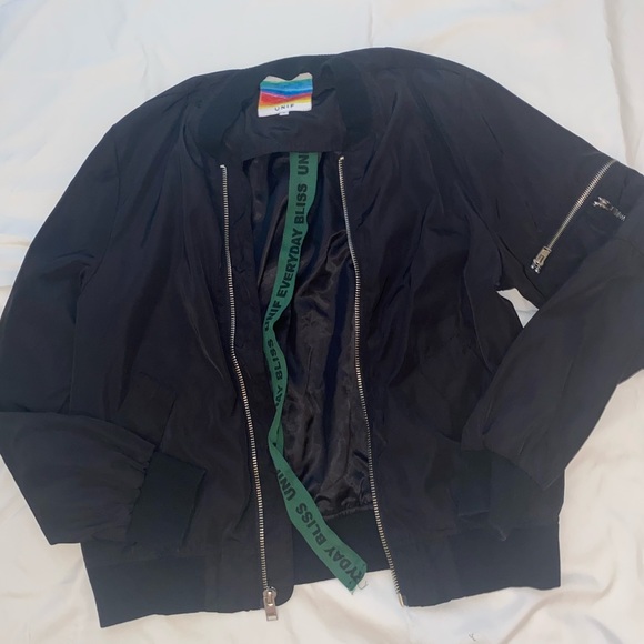 UNIF | Jackets & Coats | Unif Black Bomber Jacket | Poshmark